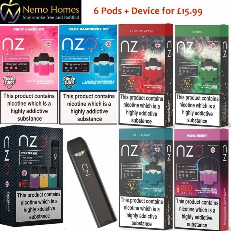 NZO Vape Pods and Starter Kit - Nemo Homes Vape Shop
